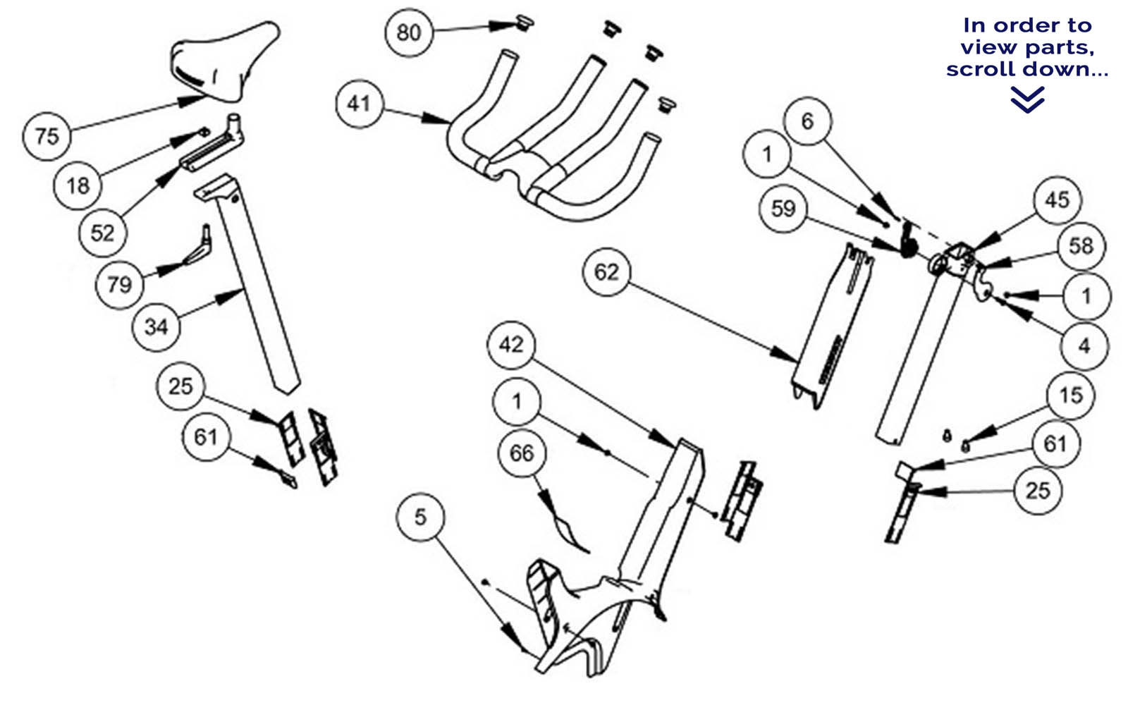 Keiser M3 Handlebar Seat Parts - Krislynn